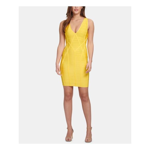 Guess | Dresses | Nwt Guess Womens Yellow Sleeveless Above The Knee ...